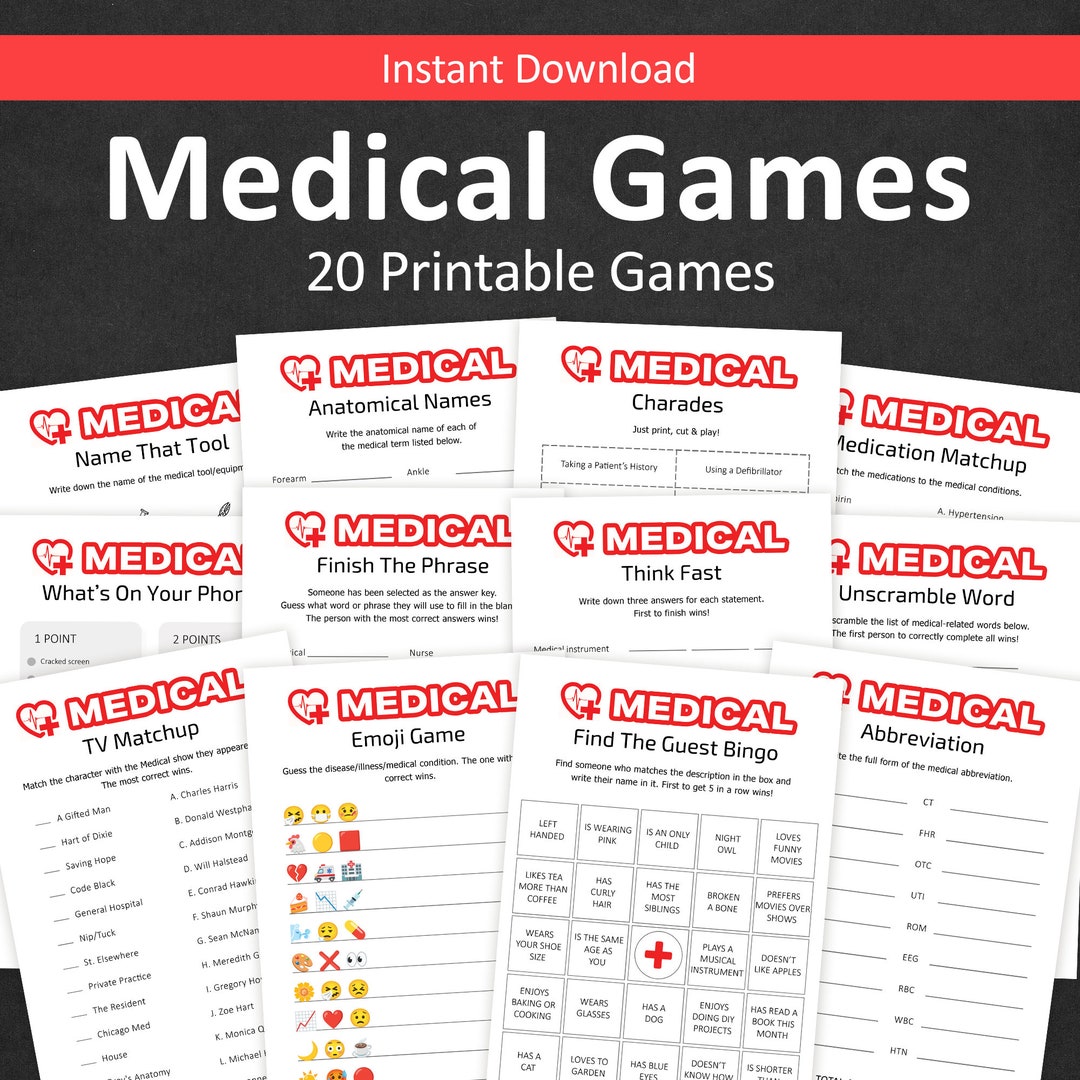 Medical Games Nurse Week Games Nurse Graduation Nurse Retirement Party ...