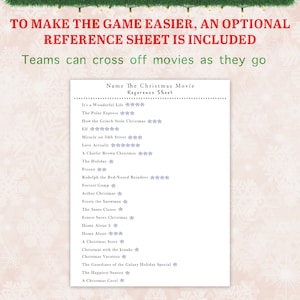 Christmas Name the Movie Game Christmas Party Game Guess the Movie Quiz ...