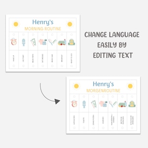 Routine Flip Chart Visual Schedule Morning Evening Kids Daily Routine ...