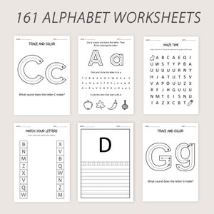 Preschool Worksheets Toddler Workbook Pre-k Curriculum Activity Prek ...