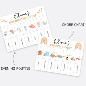Routine Flip Chart Visual Schedule Morning Afternoon Evening Chore ...