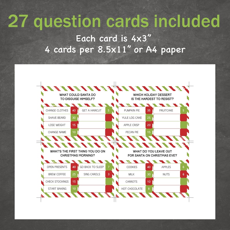 Christmas Friendly Feud Quiz Christmas Family Feud Game Holiday Party ...