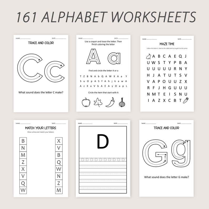 Letter of the Week Worksheets 26 Day Alphabet Busy Book Preschool ...