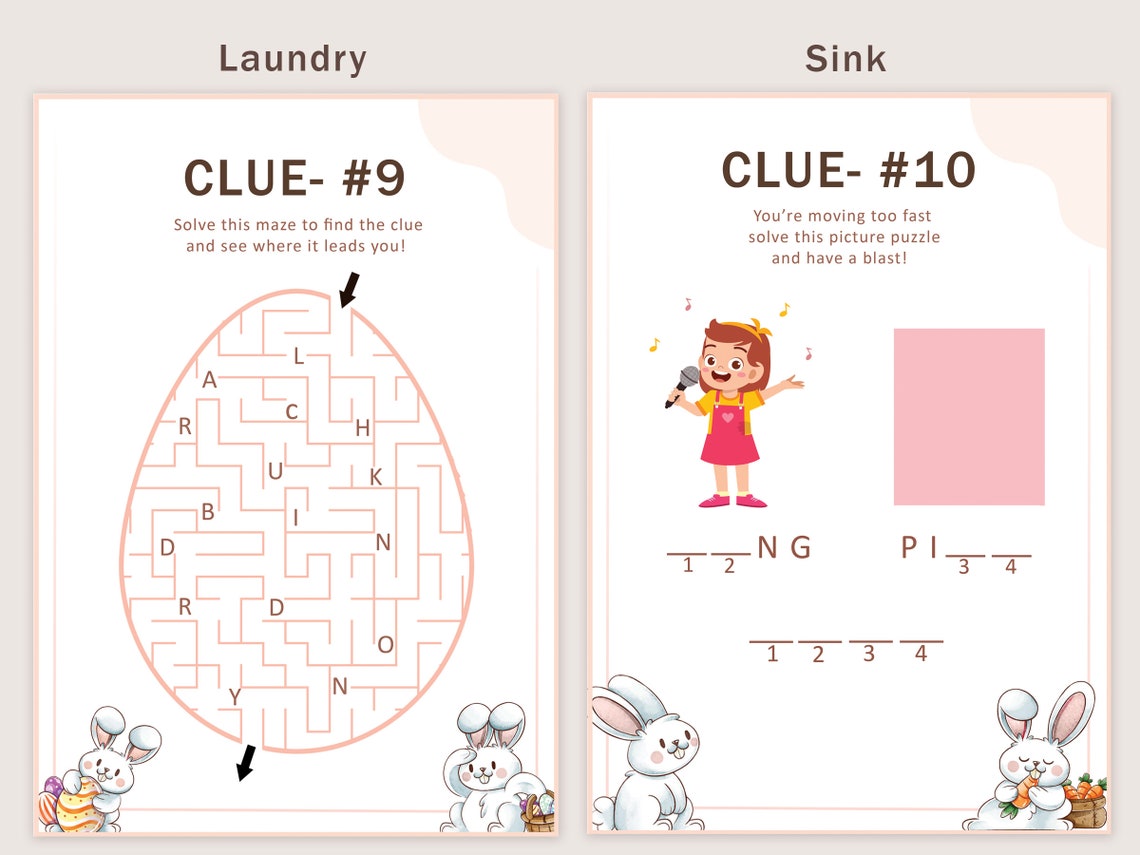 Easter Scavenger Hunt for Teens Easter Hunt Clues Older Kids - Etsy