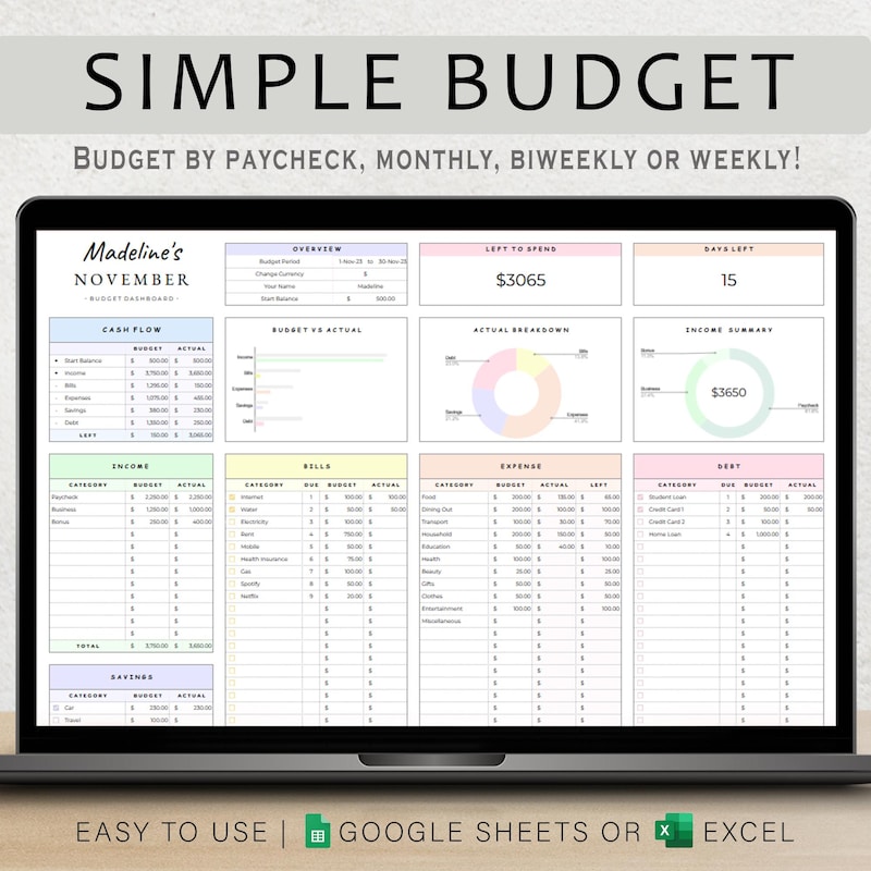 Track Expense Excel Sheet - Etsy