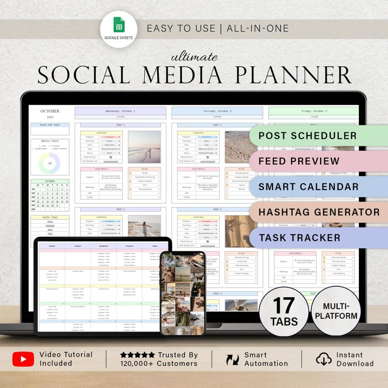 Content Planner Template - Etsy