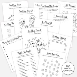 Kids Wedding Activity Book Wedding Table Activity Pack Reception Game ...