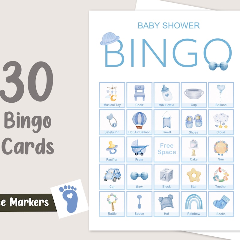 Baby Shower Bingo - Etsy