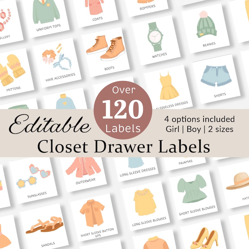 Children Drawer Labels - Etsy