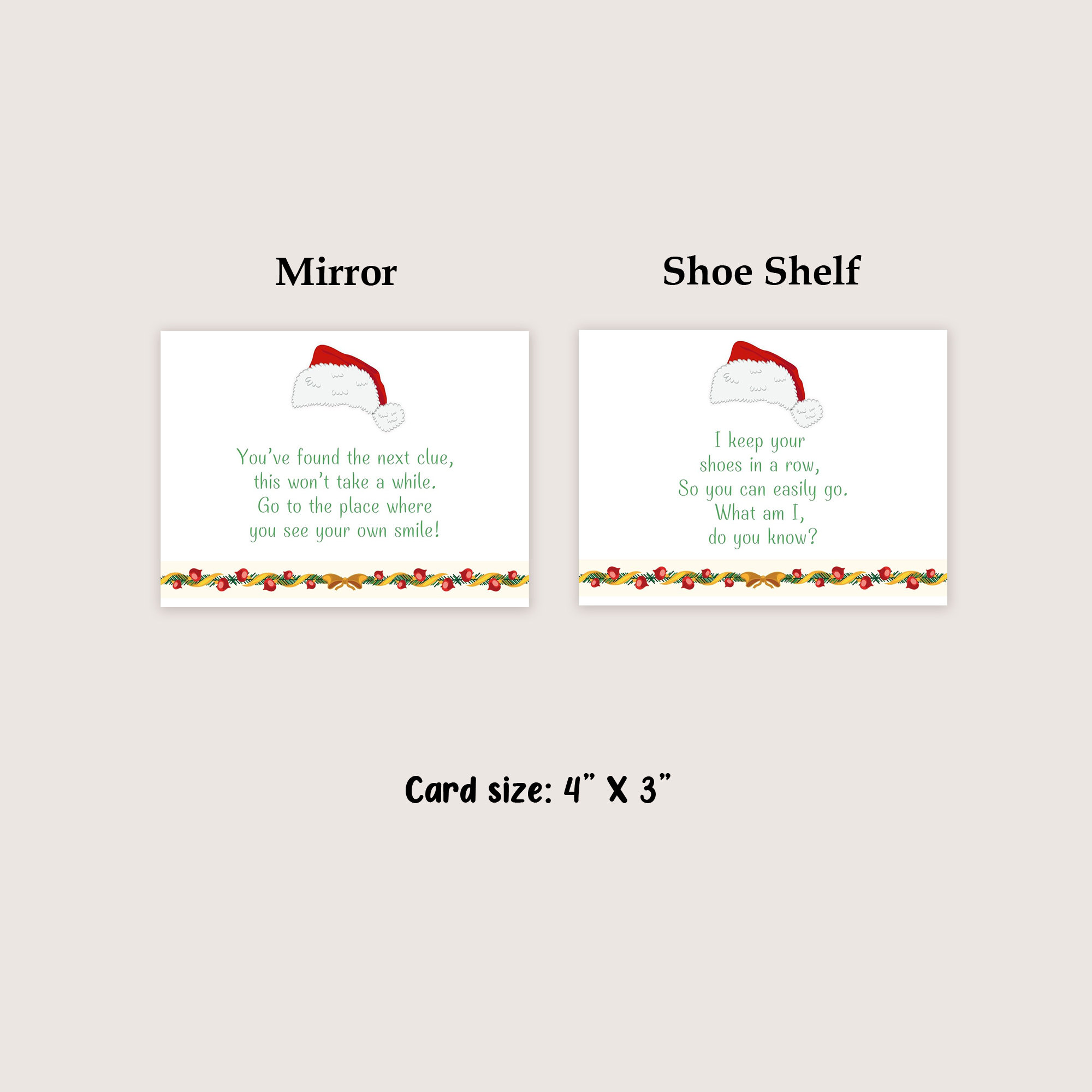 Christmas Scavenger Hunt for Kids Holiday Indoor Hunt Clues Treasure ...