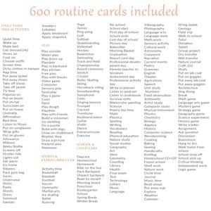 Routine Flip Chart Editable Morning Evening Visual Schedule Kids Daily ...