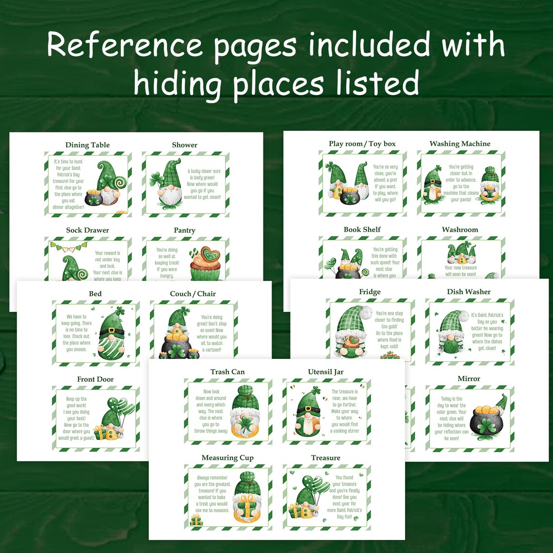 Leprechaun Scavenger Hunt for Kids Saint Patricks Day Treasure Hunt ...