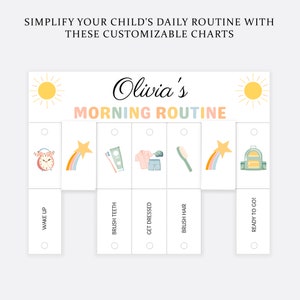Routine Flip Chart Toddler Routine Chart Morning Evening Visual ...