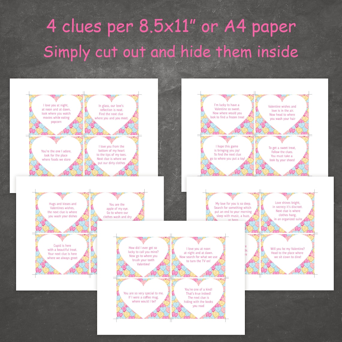 Valentine's Day Scavenger Hunt for Kids Valentine Gift Indoor Hunt ...