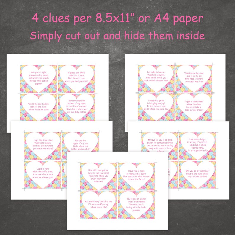 Valentine's Day Scavenger Hunt for Kids Valentine Gift Indoor Hunt ...