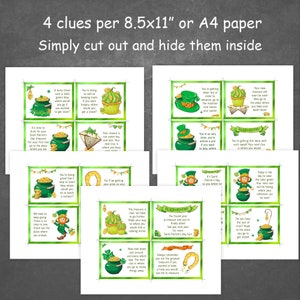 Leprechaun Treasure Hunt for Kids St Patricks Day Scavenger Hunt Indoor ...