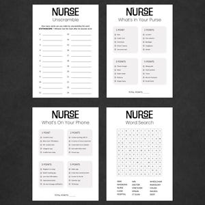 Nurse Games Nurse Week Games Nurse Graduation Nurse Retirement Party ...