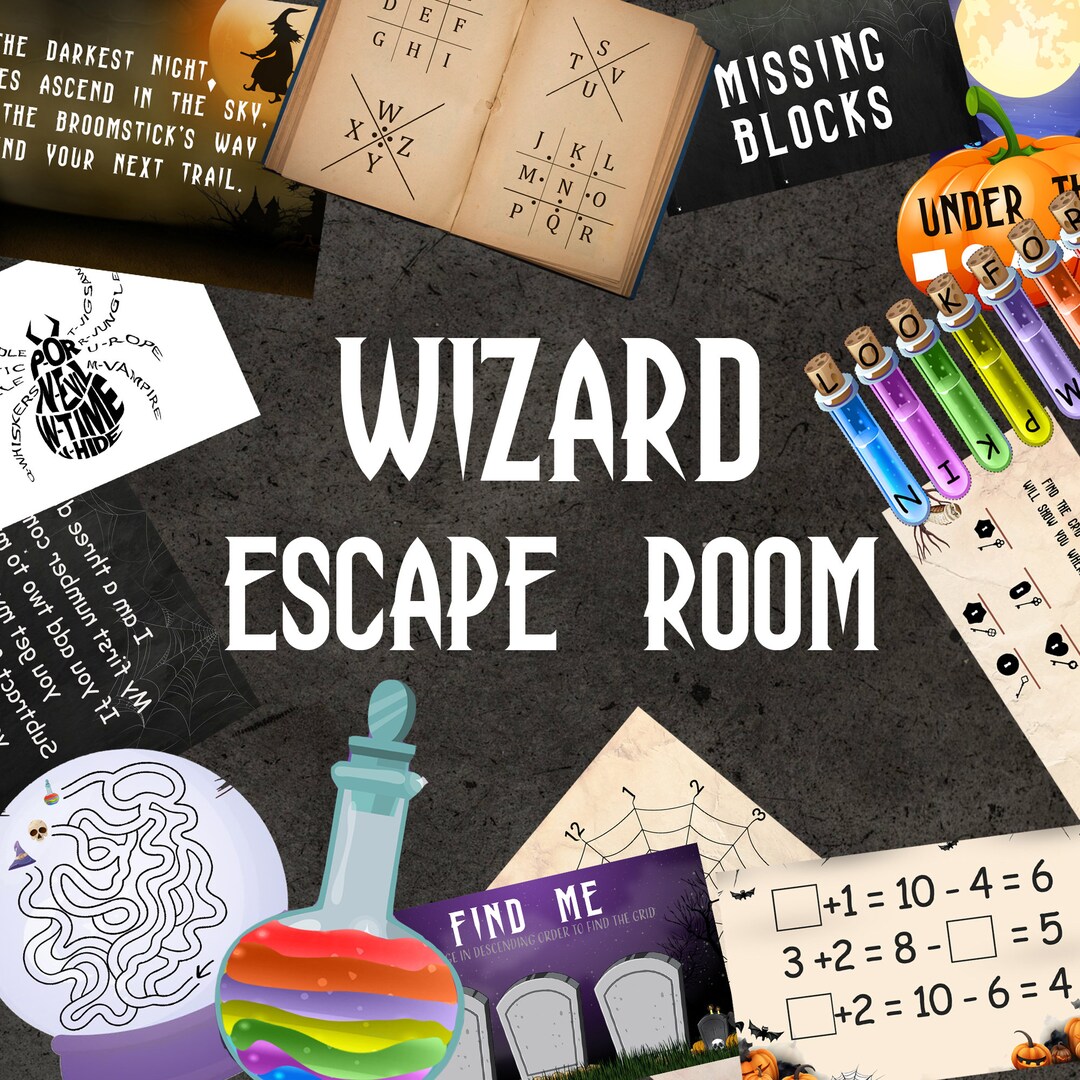 Wizard Escape Room for Kids Wizard Scavenger Hunt Witches Treasure Hunt ...