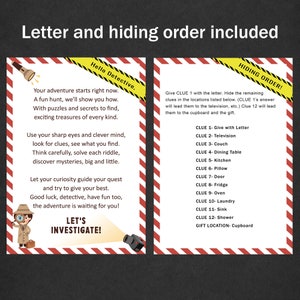 Detective Scavenger Hunt for Older Kids Spy Birthday Treasure Hunt ...