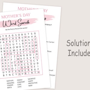 Mothers Day Game Bundle Mothers Day Party Game Mother Day Brunch Ideas ...