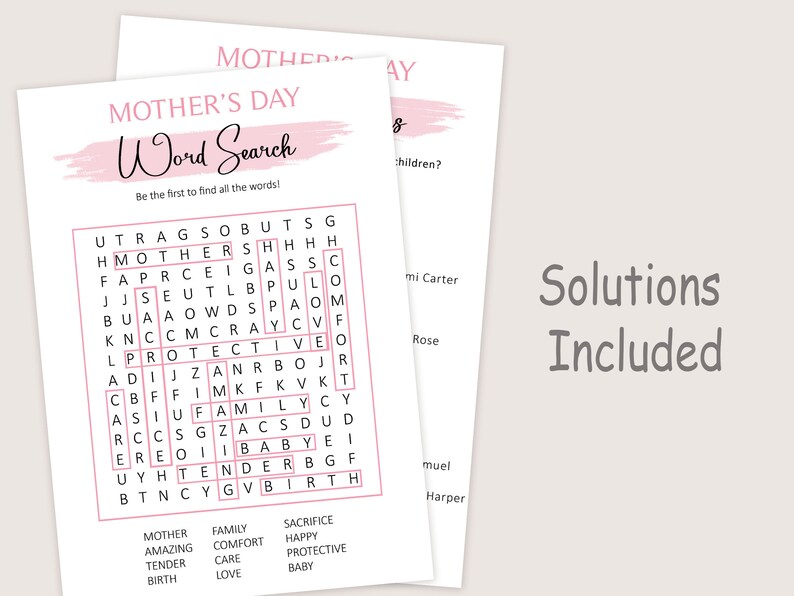 Mothers Day Game Bundle Mothers Day Party Game Mother Day - Etsy