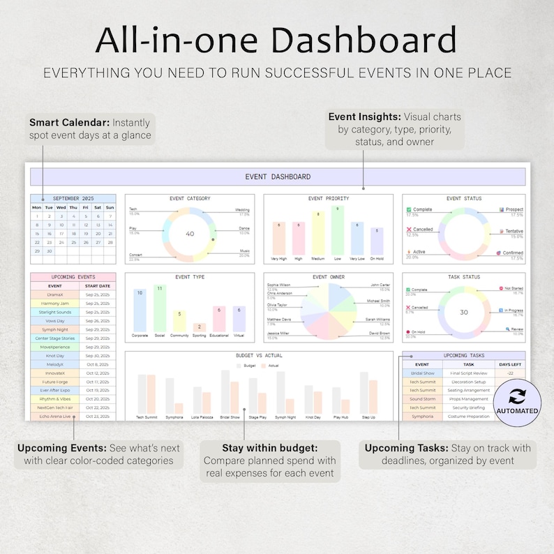 Events Schedule Events Calendar Template Multi-day Event Scheduler ...