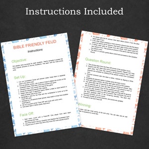 Bible Friendly Feud Quiz Christian Family Feud Game Church Party Survey ...