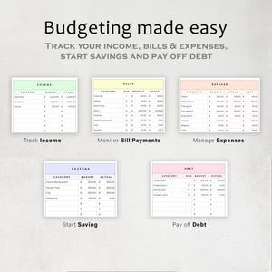 Budget by Paycheck Budget Spreadsheet Financial Planner Template Google ...