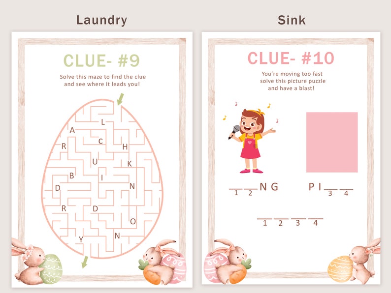 Easter Scavenger Hunt for Older Kids Easter Hunt Clues Puzzle - Etsy