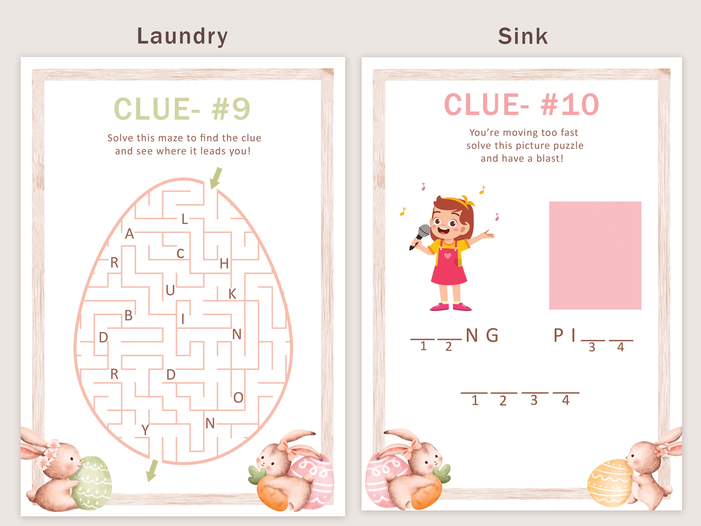 Easter Scavenger Hunt for Older Kids Easter Hunt Clues Puzzle - Etsy