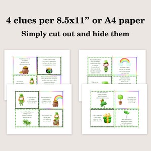 St Patricks Day Scavenger Hunt for Kids Leprechaun Outdoor Treasure ...