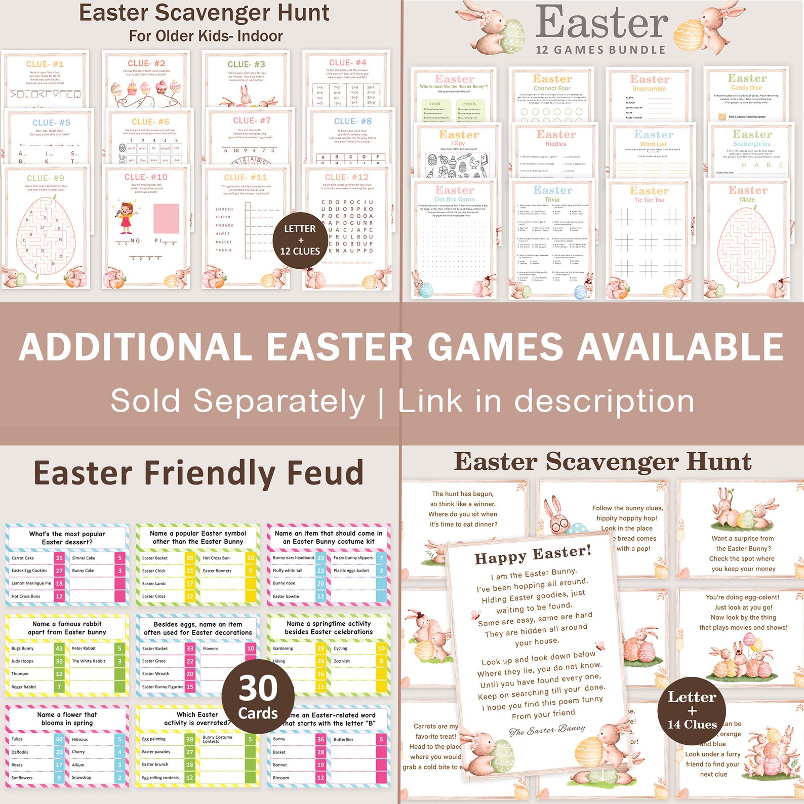 Easter Egg Scavenger Hunt for Kids Easter Treasure Hunt Outdoor Easter ...
