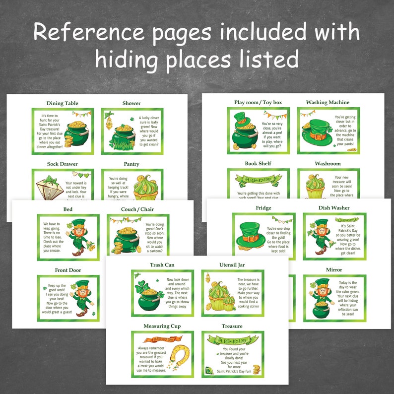 Leprechaun Treasure Hunt for Kids St Patricks Day Scavenger Hunt Indoor ...