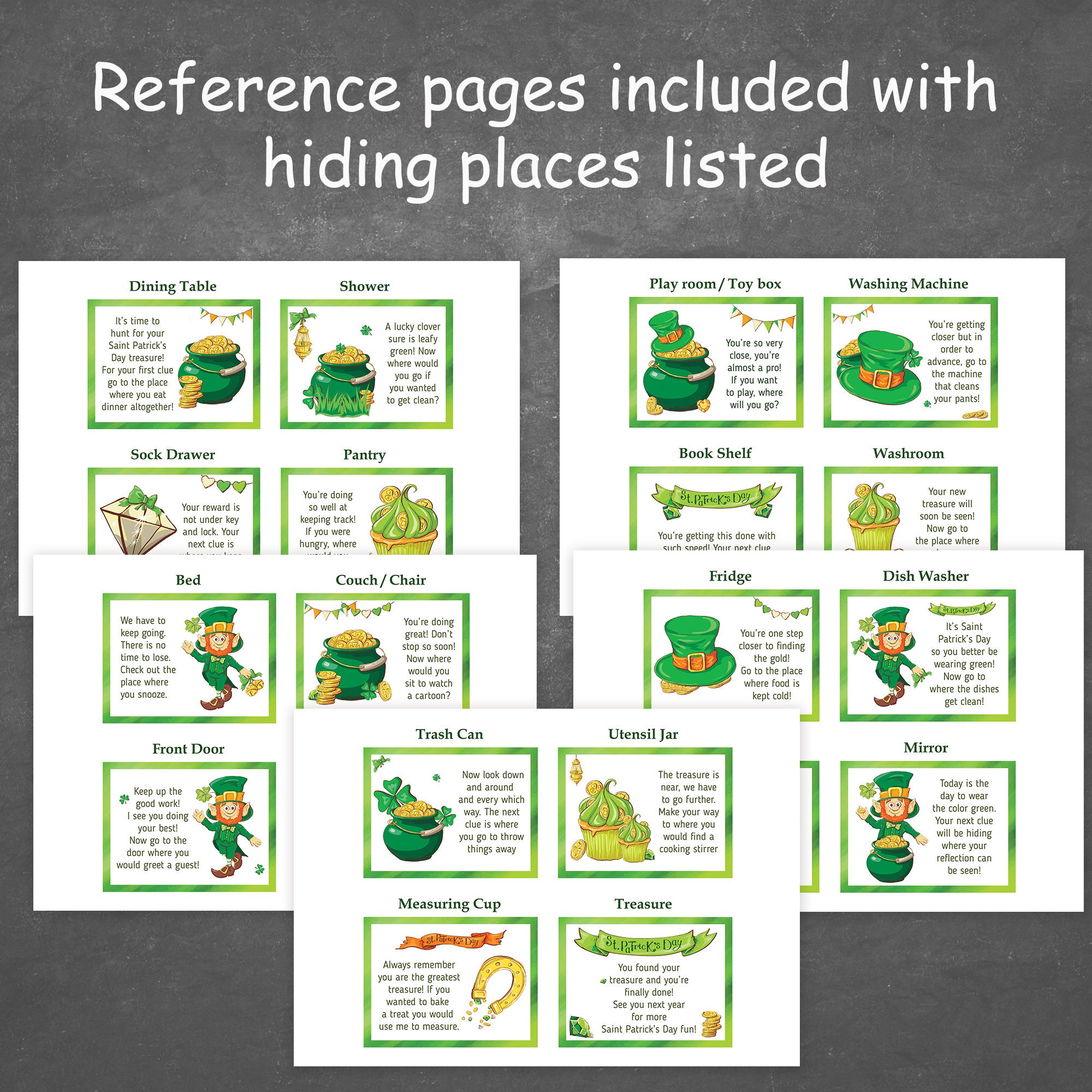 Leprechaun Treasure Hunt for Kids St Patricks Day Scavenger Hunt Indoor ...