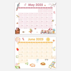 Kids Calendar 2025 Children's Calendar Homeschool Planner Classroom ...