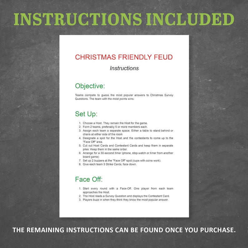 Christmas Friendly Feud Quiz Christmas Family Feud Game Holiday Party ...