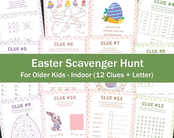 Easter Indoor Scavenger Hunt for Teens Easter Egg Hunt Older Kids ...