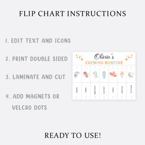 Routine Flip Chart Toddler Routine Chart Morning Evening Visual ...