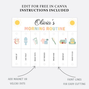 Routine Flip Chart Toddler Routine Chart Morning Evening Visual ...