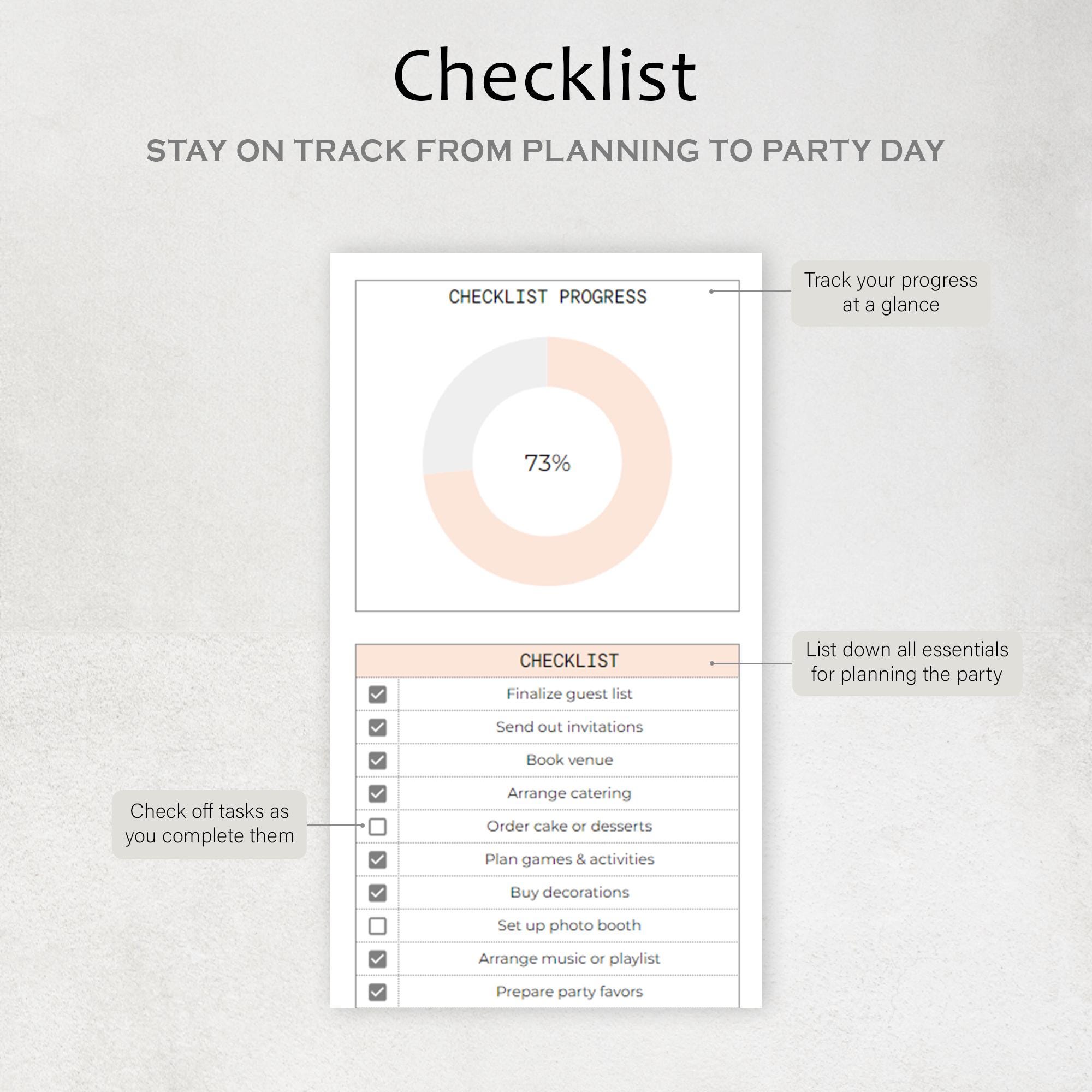 Bridal Shower Planner Spreadsheet Maid of Honor Template MOH Checklist ...