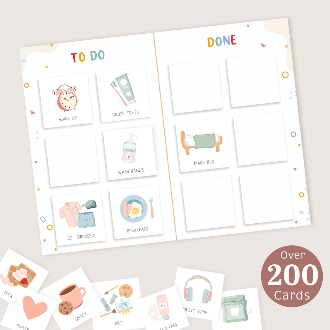 Daily Routine Cards Toddler Routine Chart Daily Rhythm Visual Schedule ...