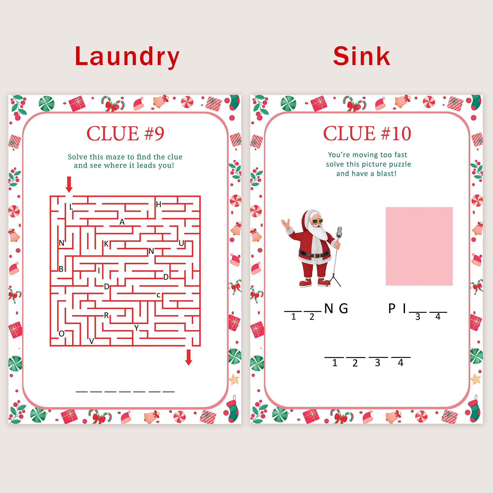 Christmas Scavenger Hunt for Older Kids Holiday Scavenger Hunt Teens ...