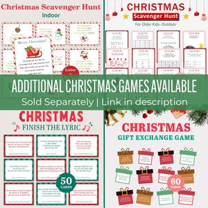 Christmas Charades Game Christmas Party Games Holiday Charades Cards ...
