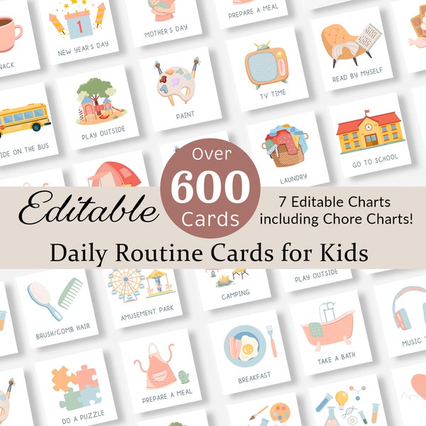 Toddler Routine Chart - Etsy