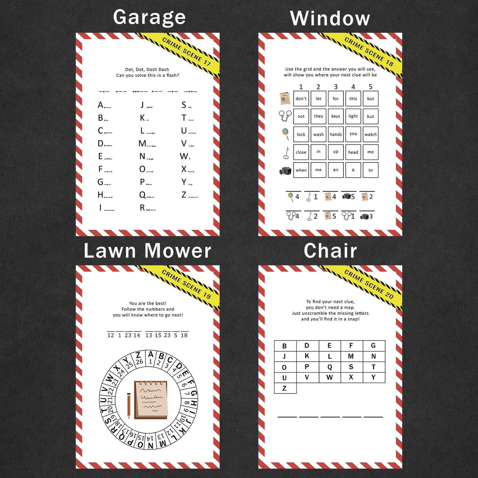 Detective Scavenger Hunt for Older Kids Spy Birthday Treasure Hunt ...