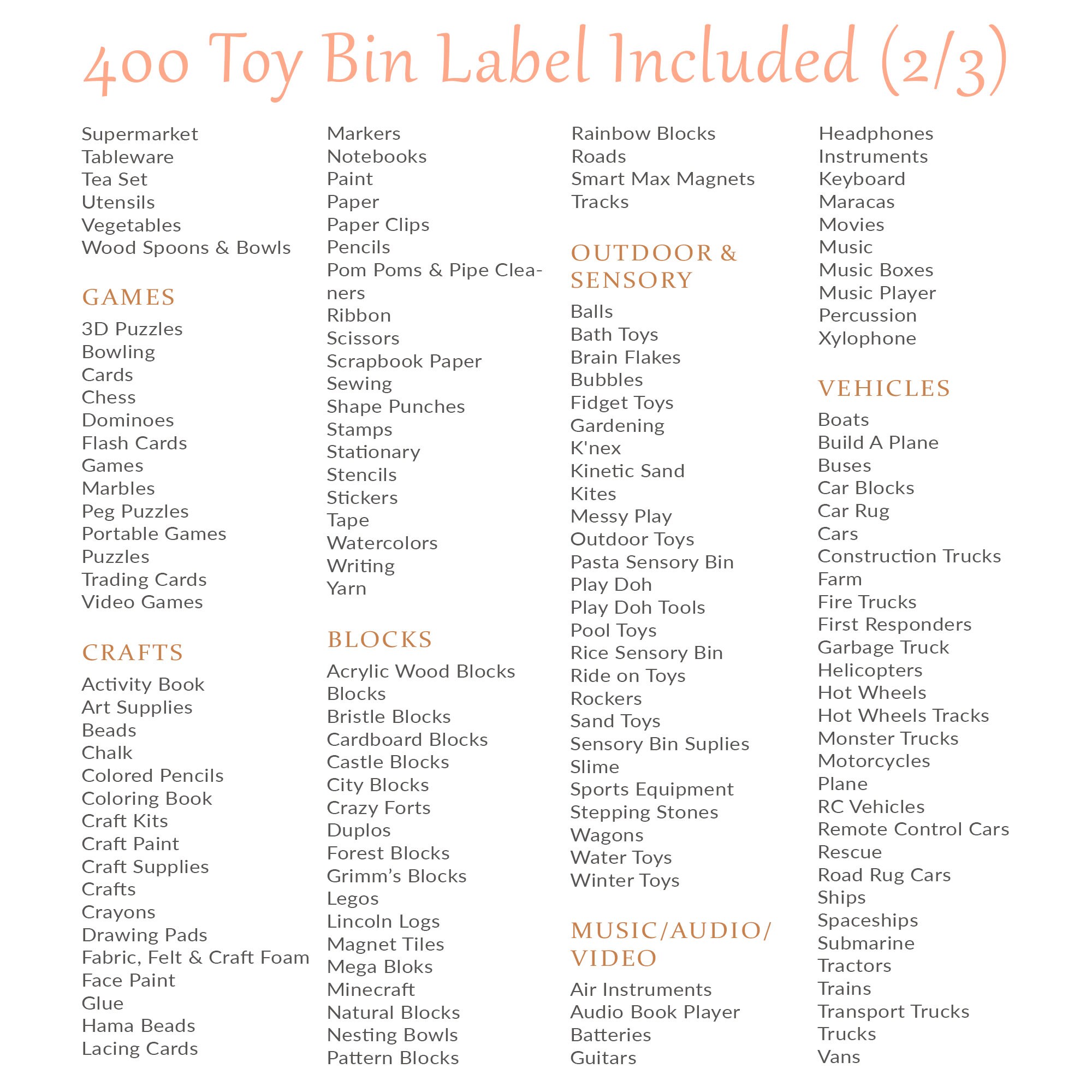Toy Bin Labels Playroom Label Trofast Toy Storage Box Organization Kids ...