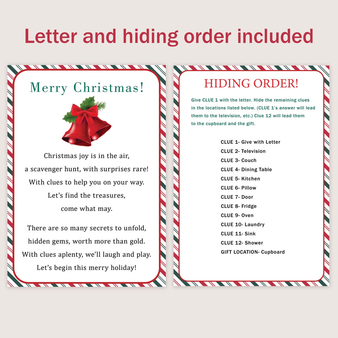 Christmas Scavenger Hunt for Older Kids Holiday Scavenger Hunt Teens ...