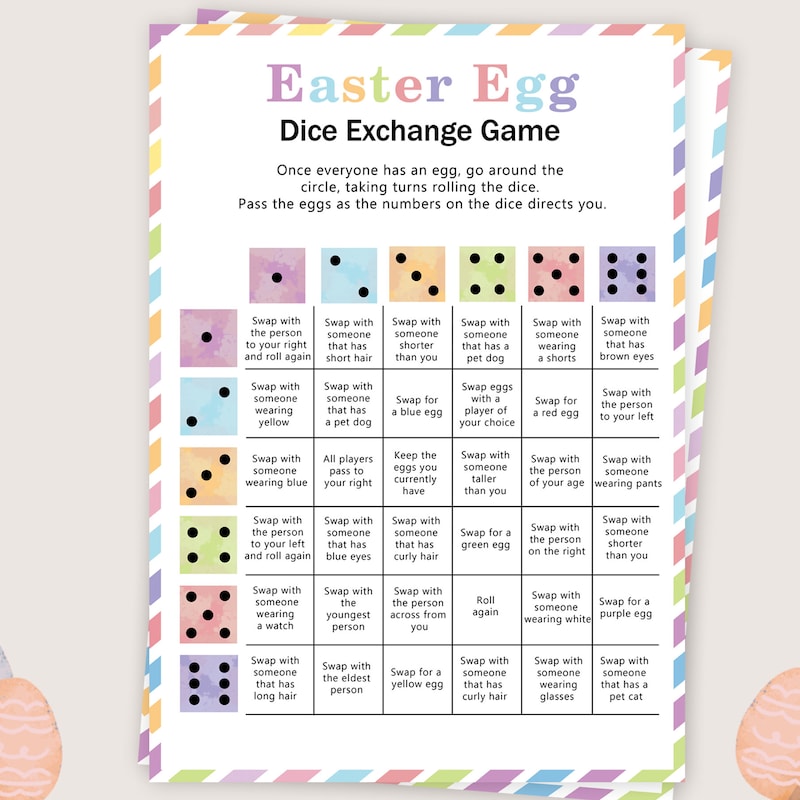 Easter Dice Games - Etsy