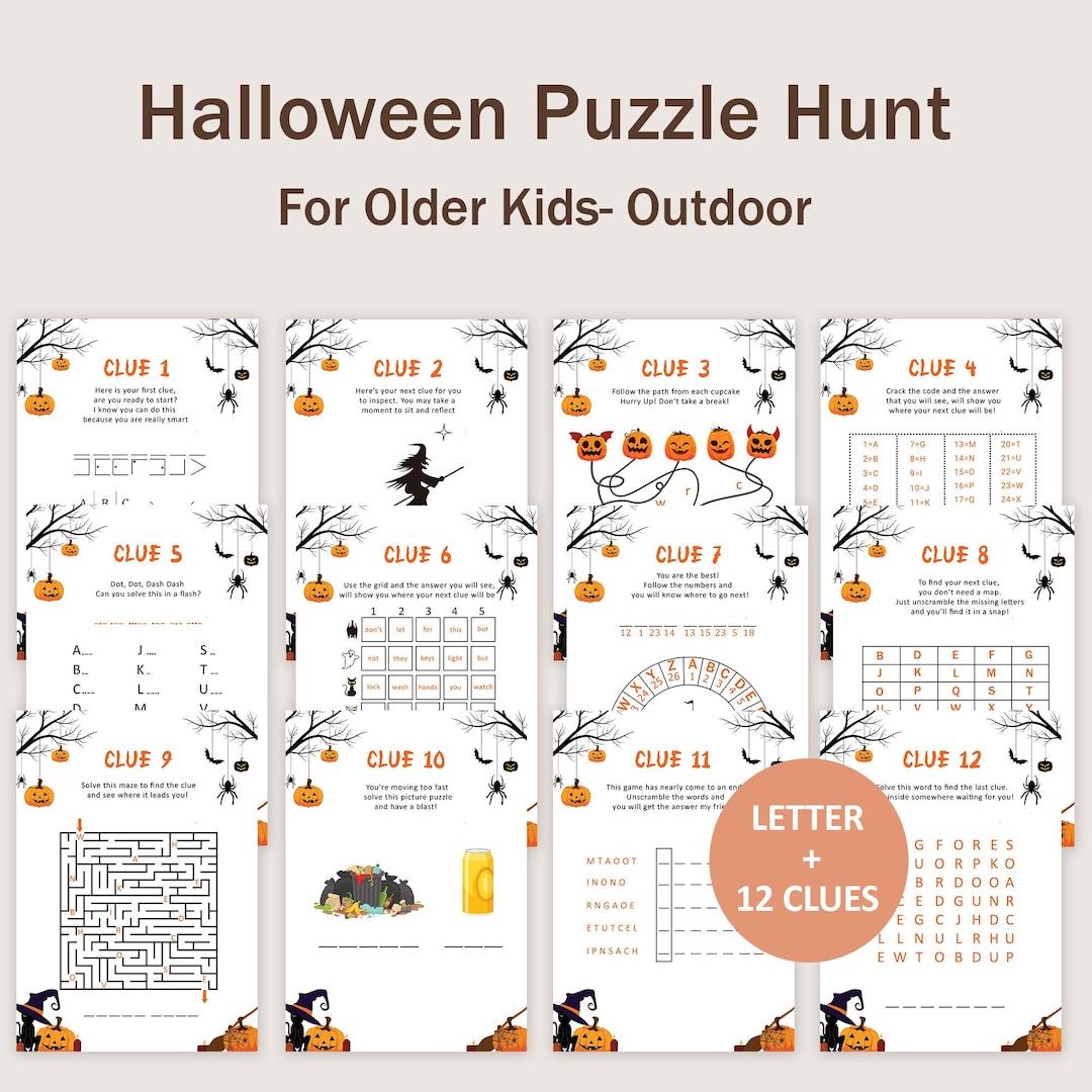 Halloween Scavenger Hunt for Older Kids Halloween Scavenger Hunt for ...