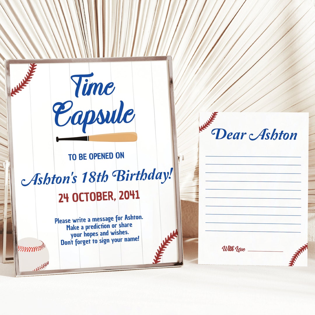 Rookie of the Year Time Capsule Card Baseball Time Capsule Sign First ...
